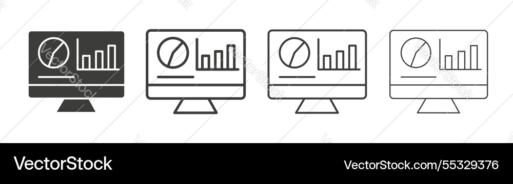 Dashboard icons set graphic designs Royalty Free Vector