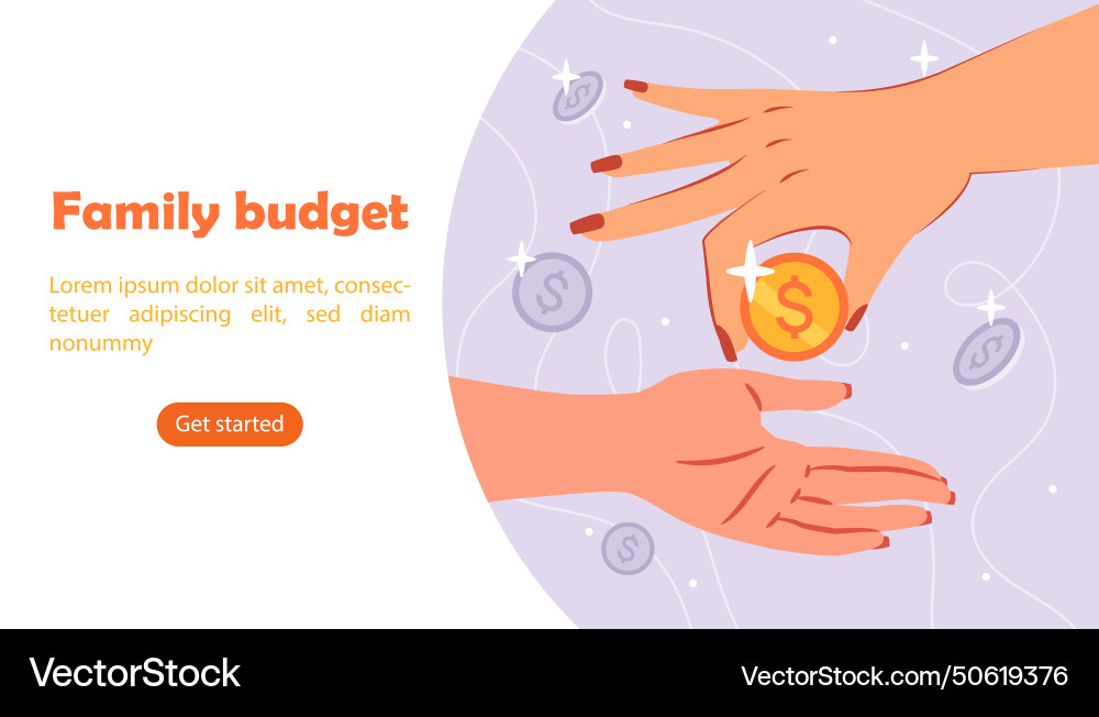 Family budget poster Royalty Free Vector Image