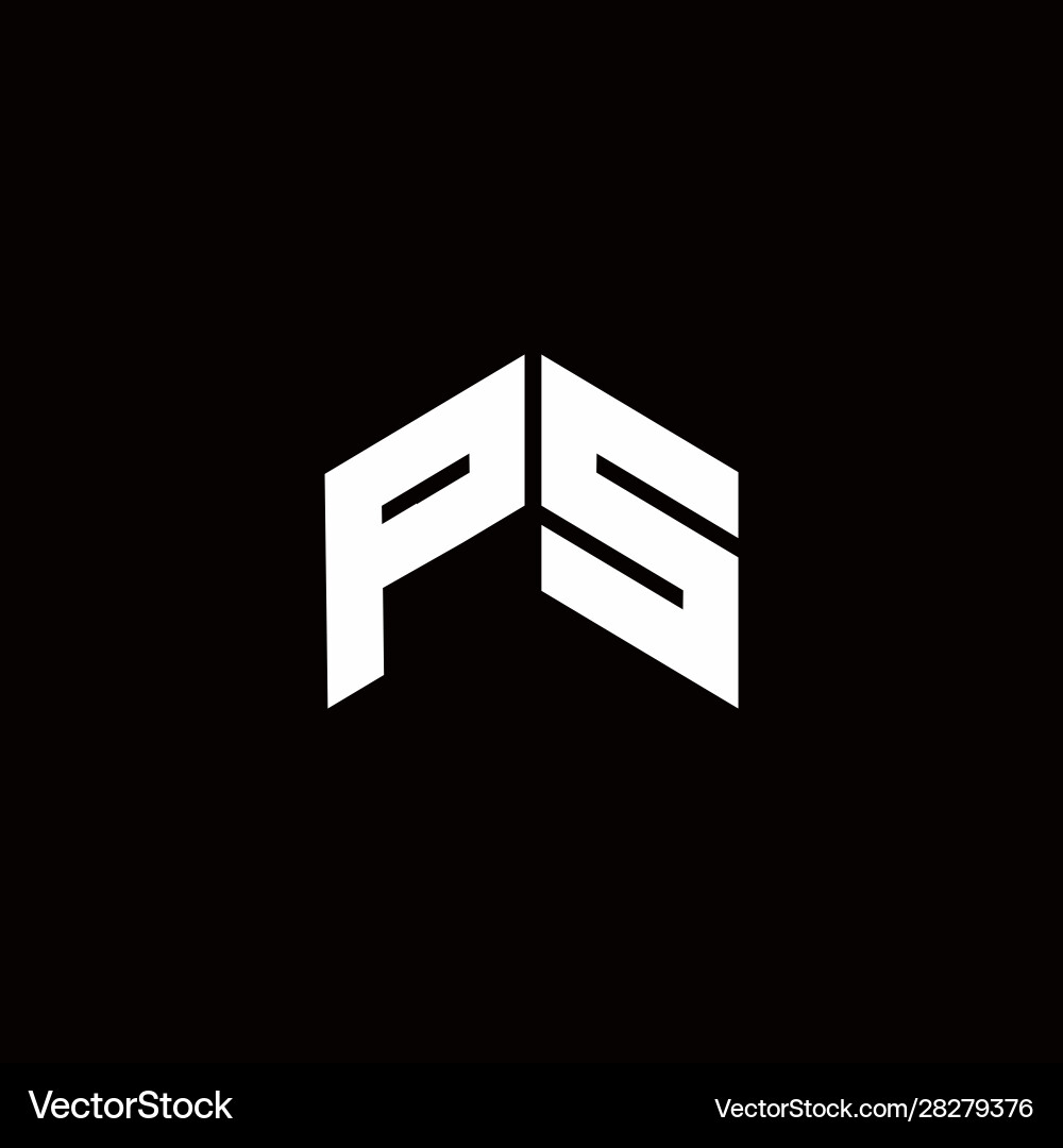 Ps logo monogram modern design template Royalty Free Vector