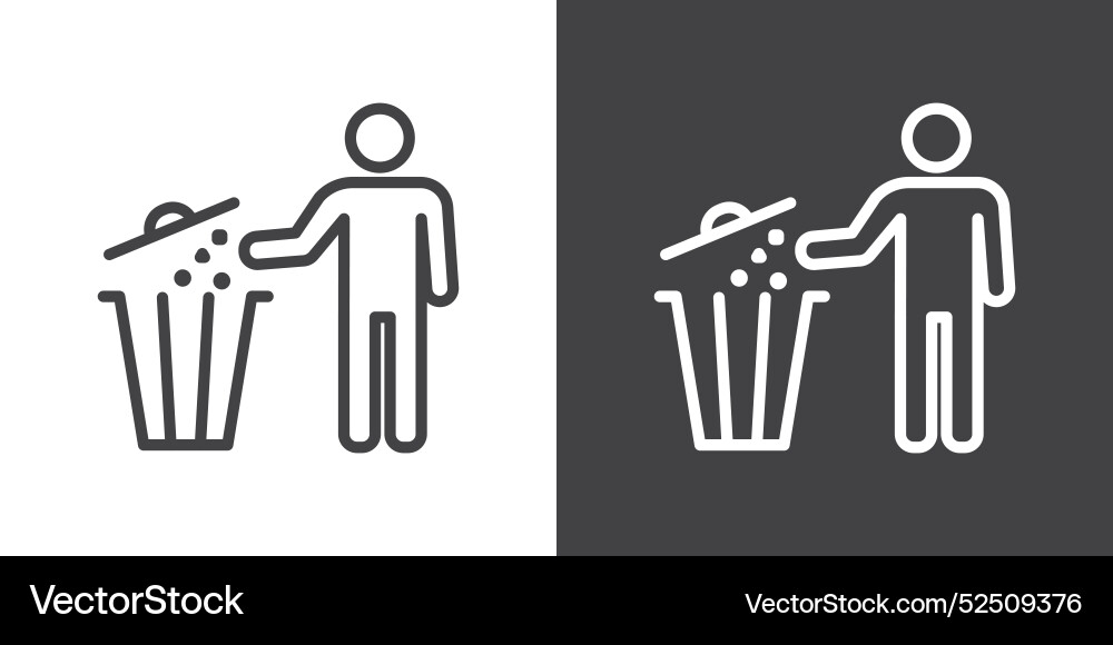 Waste bin icon Royalty Free Vector Image - VectorStock