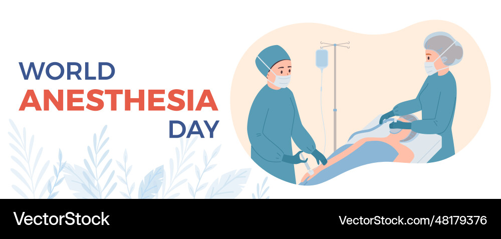 Website banner template about world anesthesia day