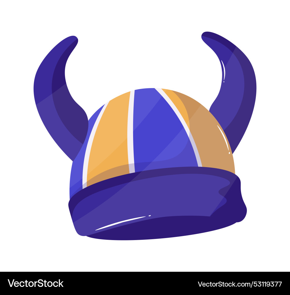 A viking helmet in showing Royalty Free Vector Image