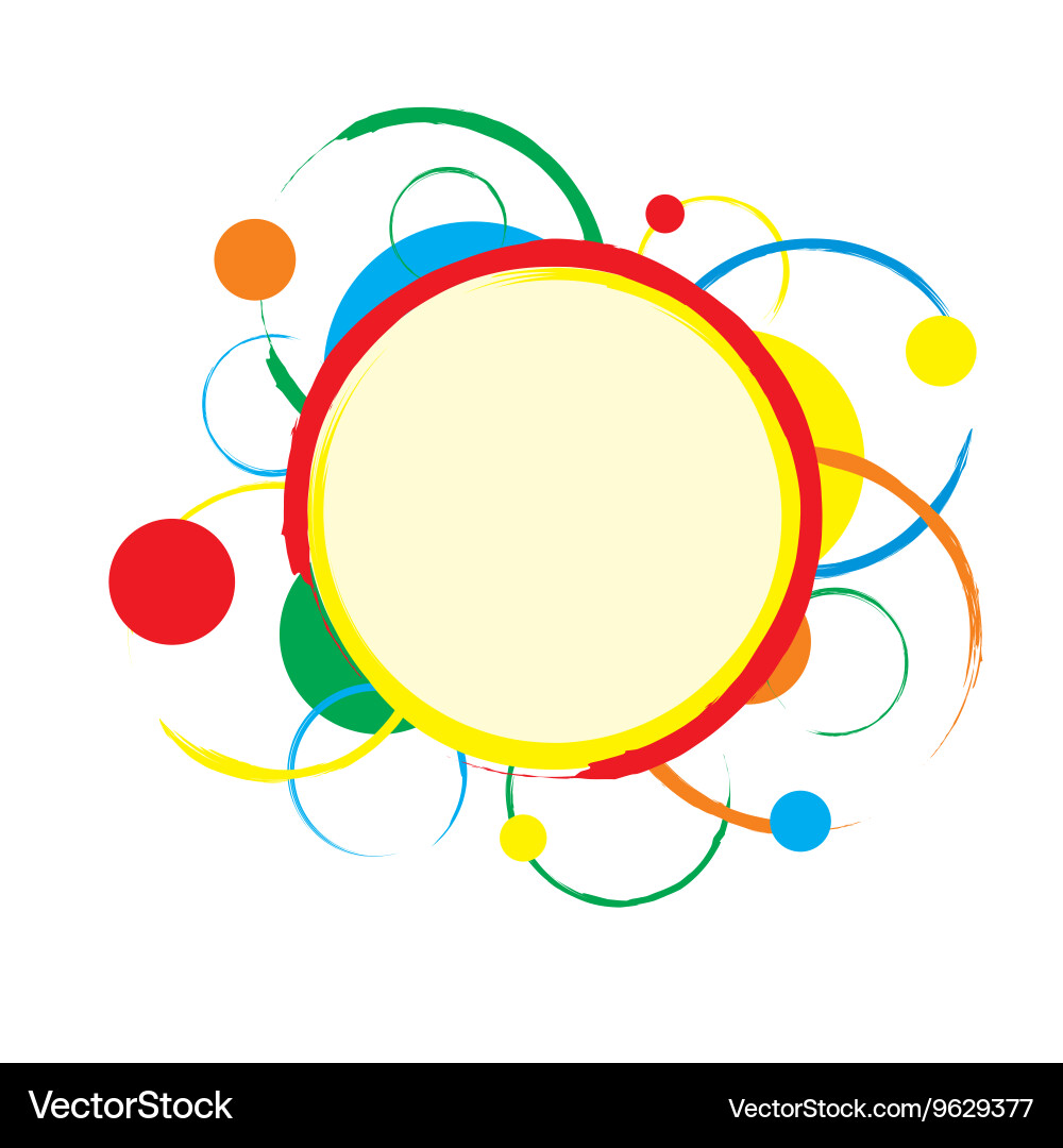 Colorful circles background with blank space Vector Image