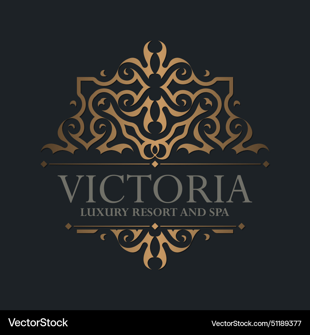 Luxury hotel label template trendy vintage royal Vector Image