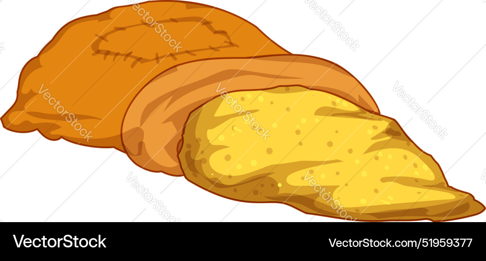 Open sack spilling grain on the ground Royalty Free Vector