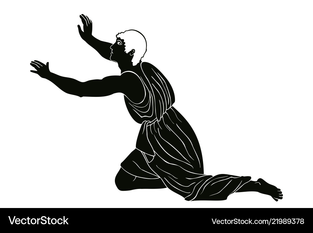 Ancient greek man Royalty Free Vector Image - VectorStock