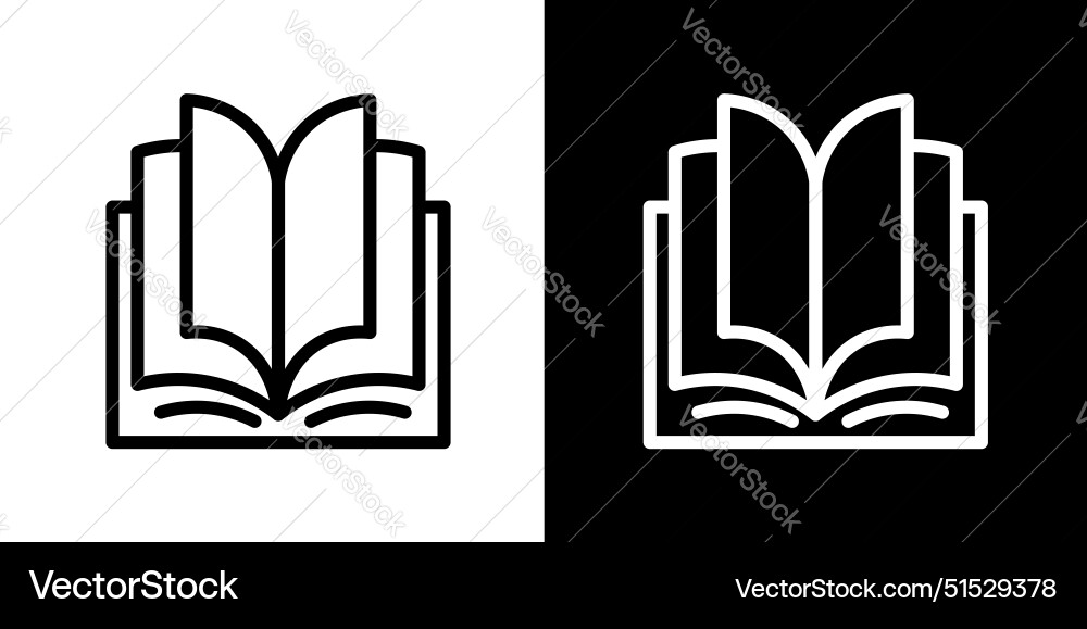Book icon set publication notebook symbol diary Vector Image
