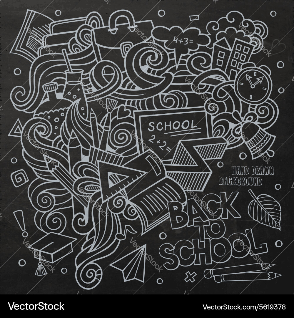 Cartoon hand-drawn doodle on the subject Vector Image