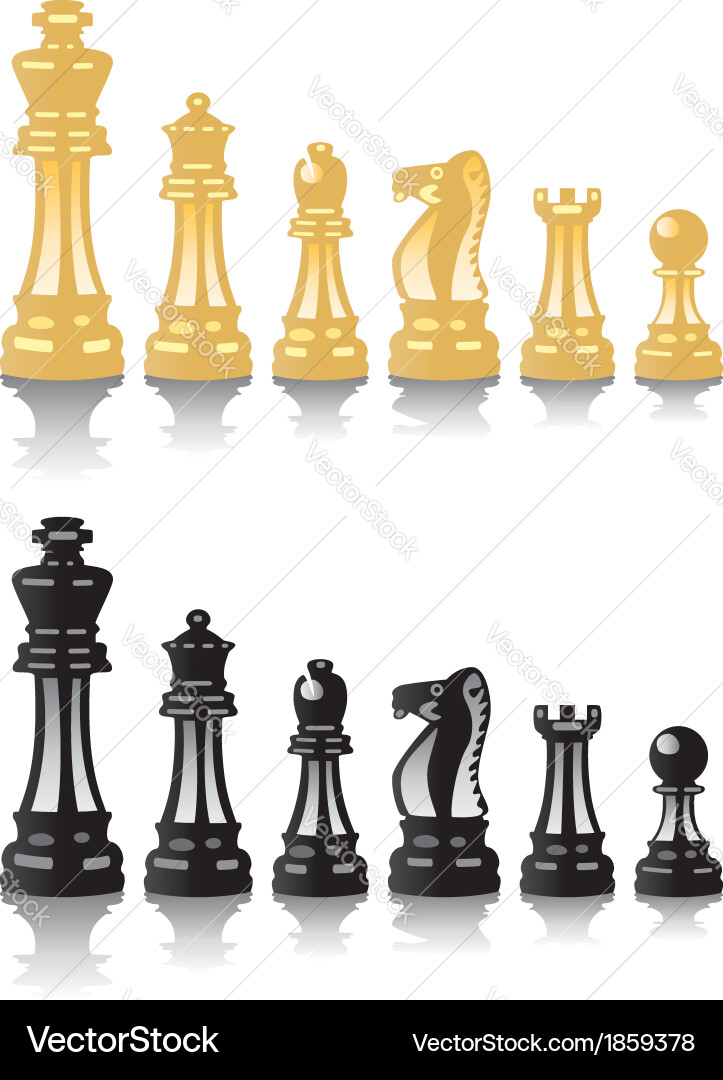 Chess pieces Royalty Free Vector Image - VectorStock