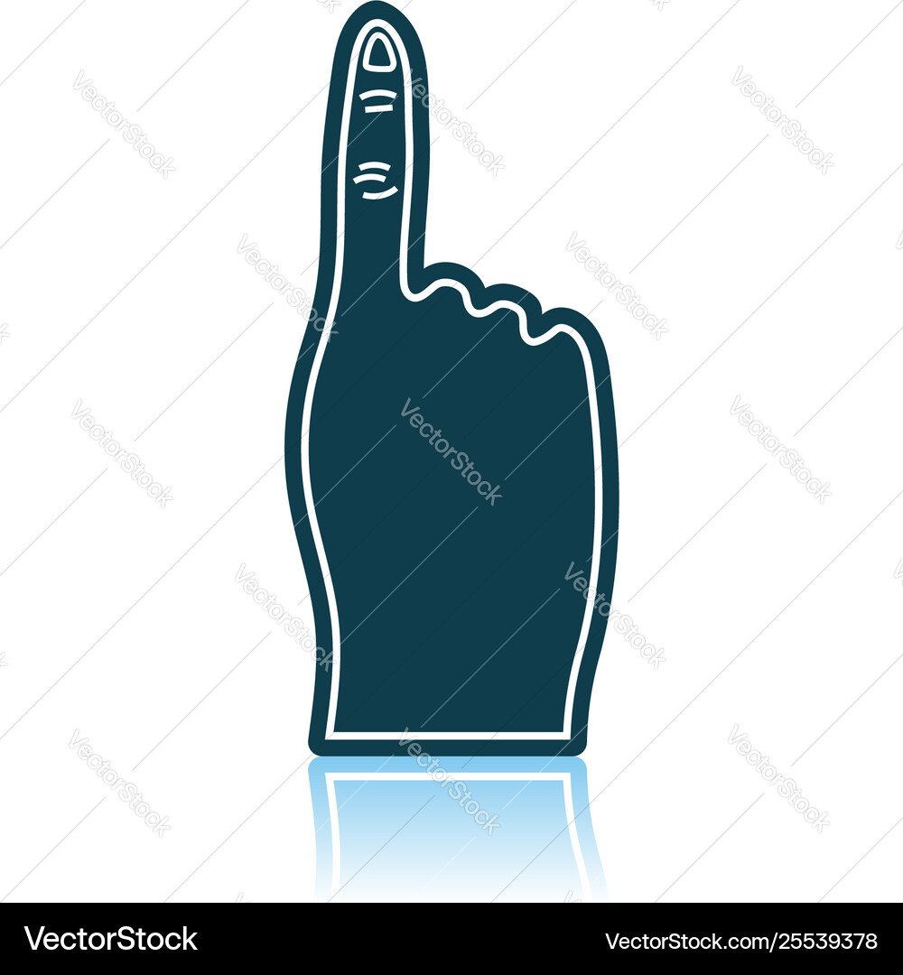 Fans foam finger icon Royalty Free Vector Image