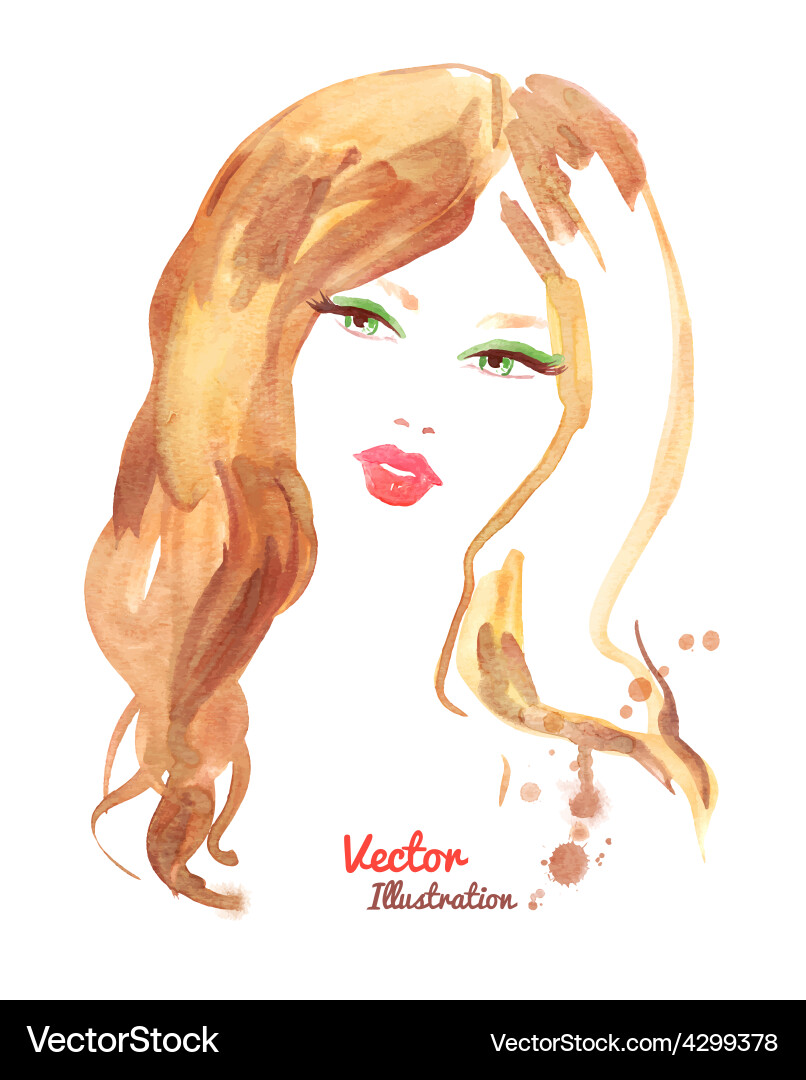 Female portrait Royalty Free Vector Image - VectorStock