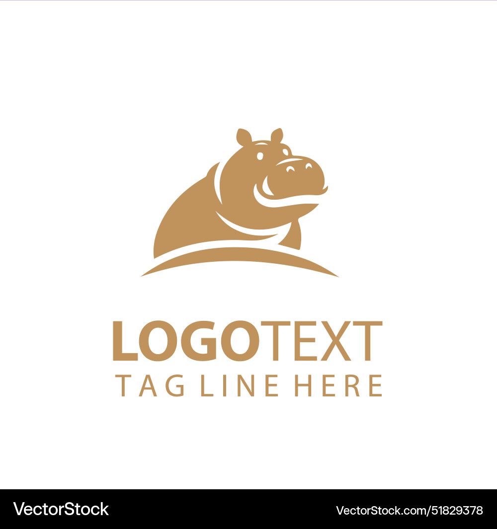 Hippo logo Royalty Free Vector Image - VectorStock