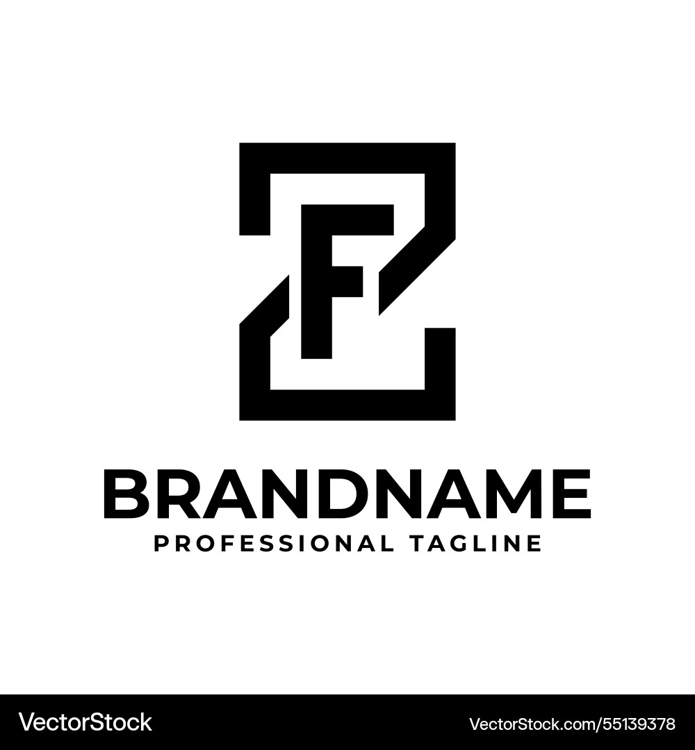 Letters zf monogram logo suitable for any Vector Image