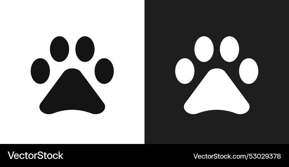 Paw icon logo set Royalty Free Vector Image - VectorStock