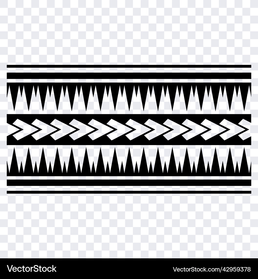 Polynesian tattoo tribal border Royalty Free Vector Image