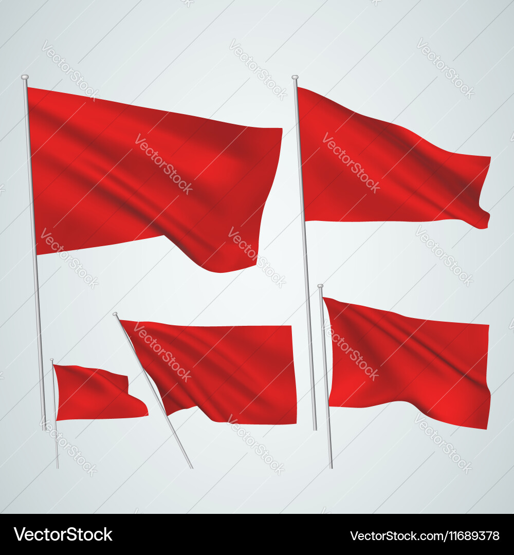Red flags Royalty Free Vector Image - VectorStock