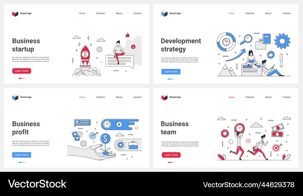 Success of business startup strategy development Vector Image