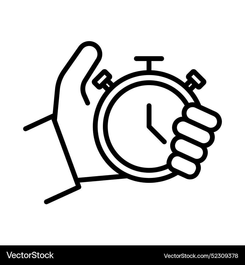 Testing time icon linear logo mark in black Vector Image