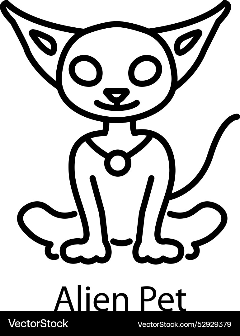 Alien pet Royalty Free Vector Image - VectorStock