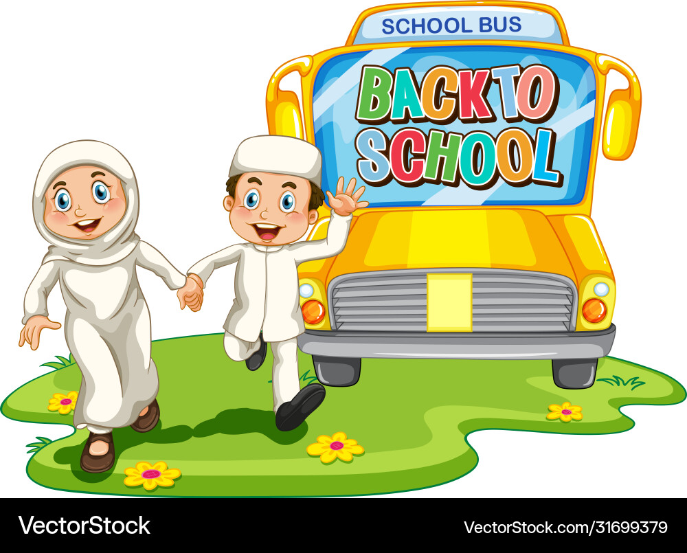 Muslim Kids Exercise Vector Images (42)