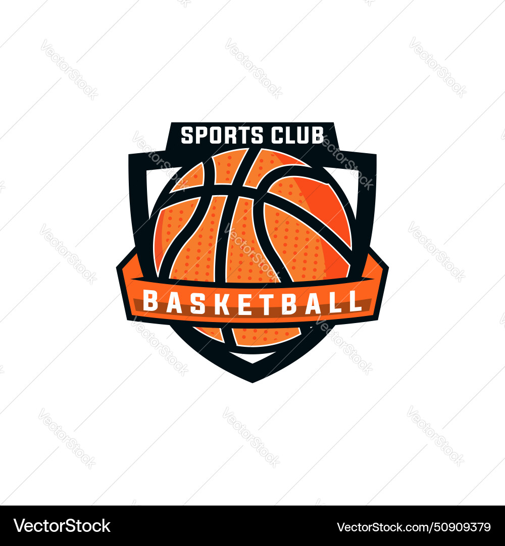 Basketball sport logo Royalty Free Vector Image