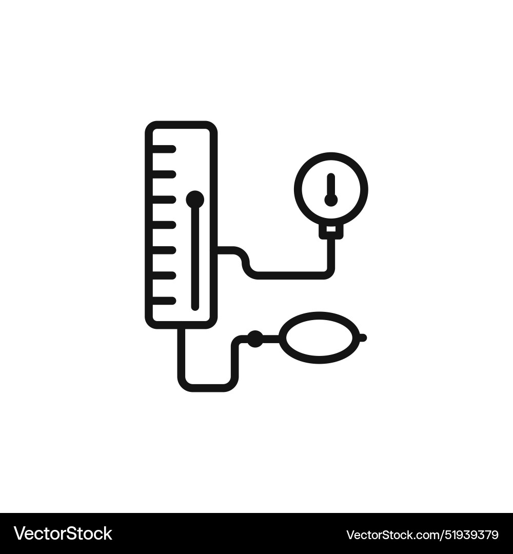 Bp checking machine icon logo sign outline Vector Image