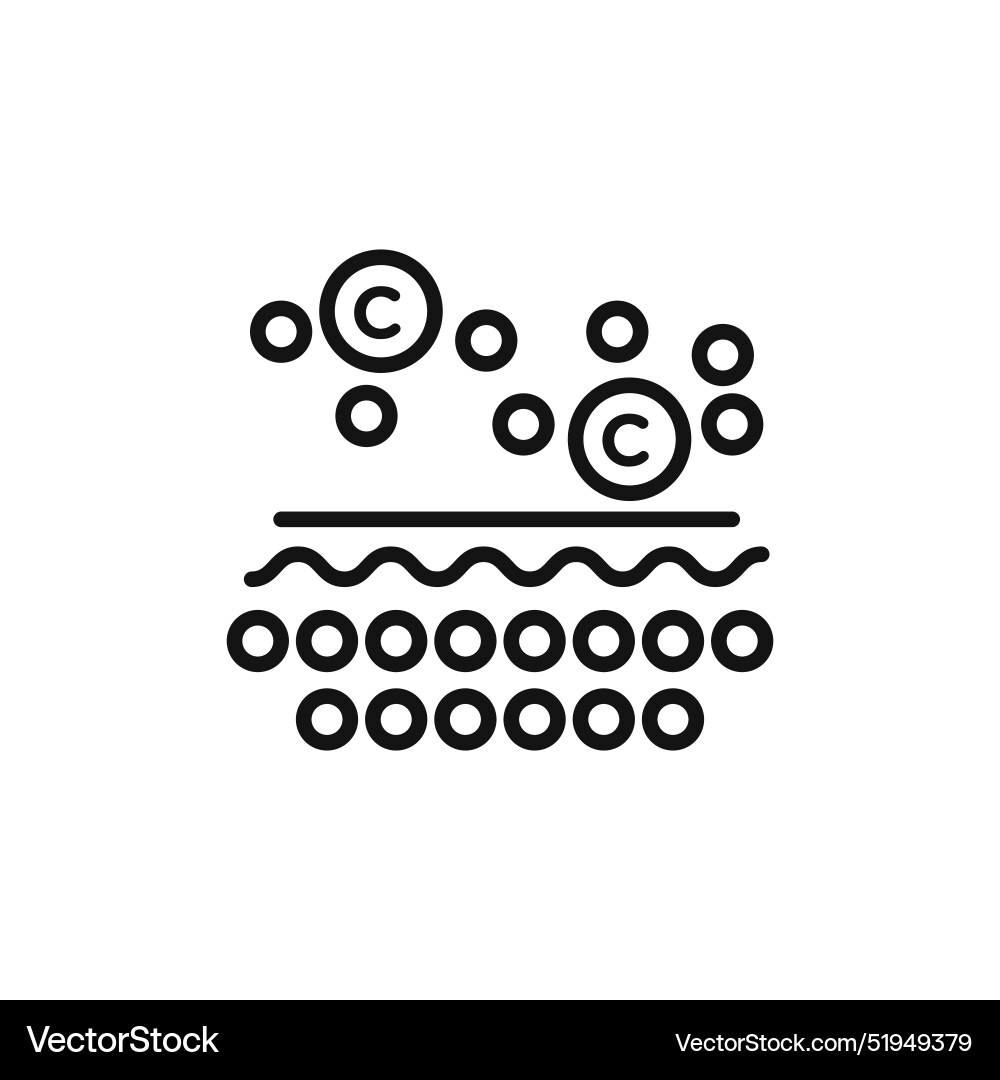 Collagen logo sign outline Royalty Free Vector Image