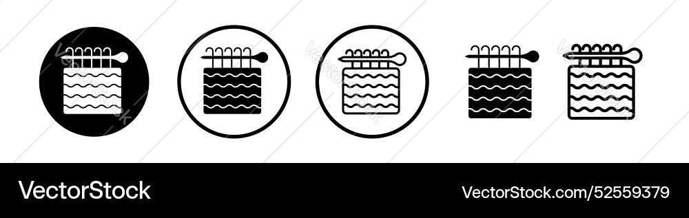 Handloom icon set on white background Royalty Free Vector