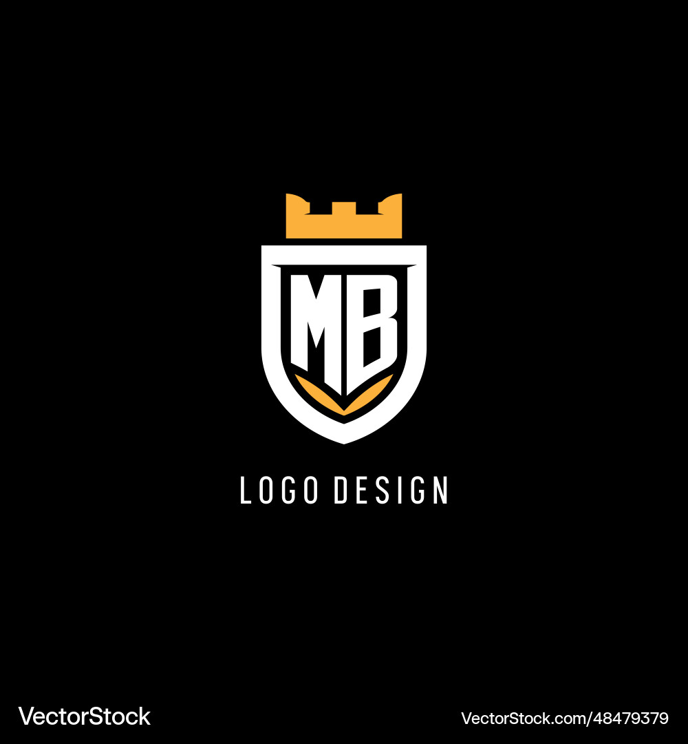 Initial mb logo with shield esport gaming – Royalty-Free Vector ...