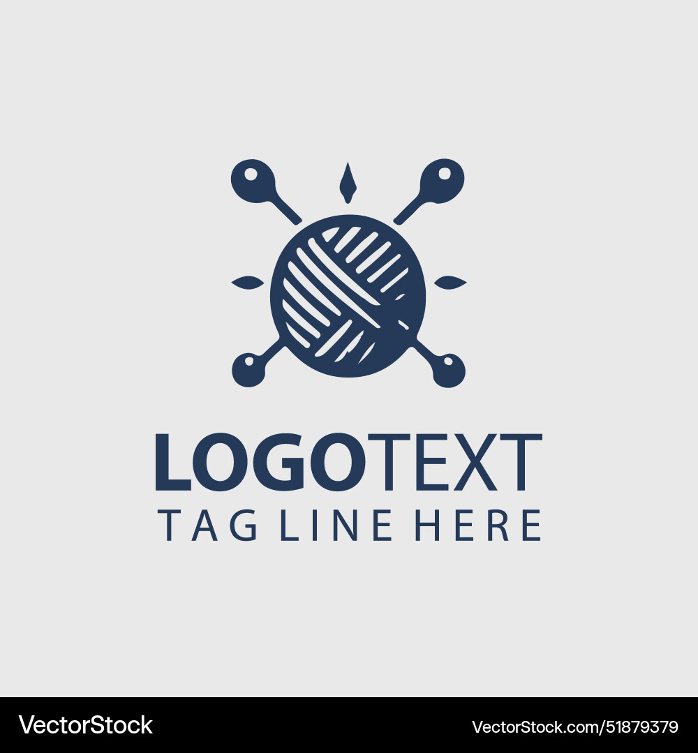 Knitting logo Royalty Free Vector Image - VectorStock