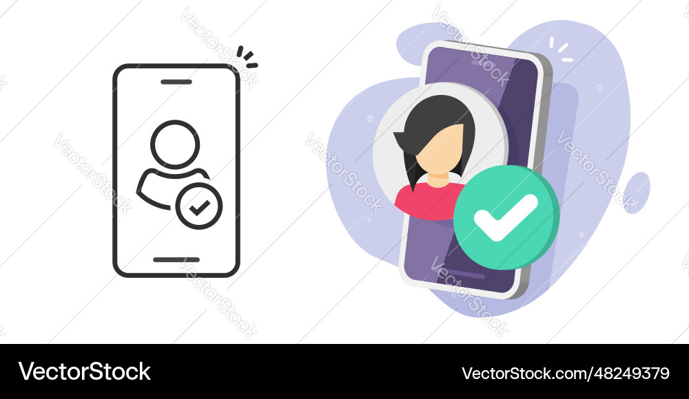 Person authentication recognition id verify icon Vector Image