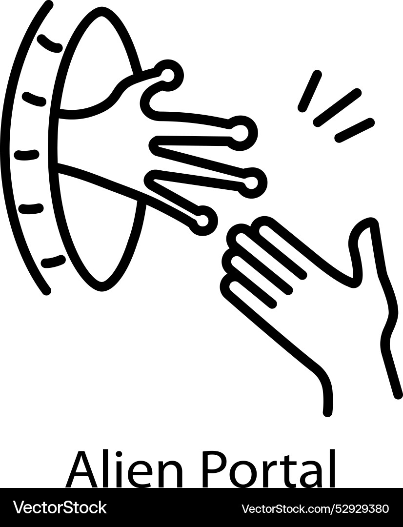 Alien portal Royalty Free Vector Image - VectorStock