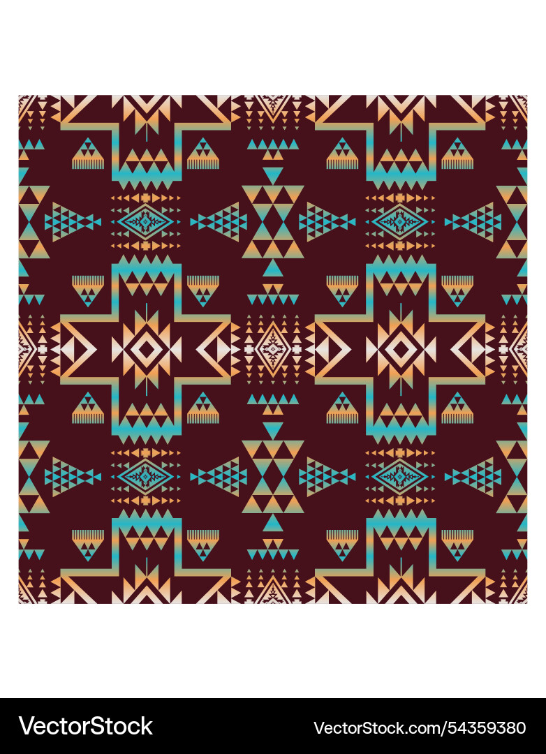 Aztec native american geometric pattern Royalty Free Vector