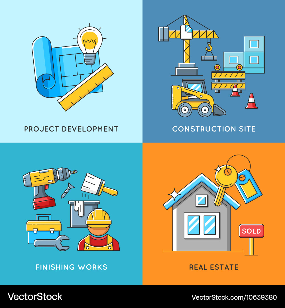 Building concepts engineering construction Vector Image