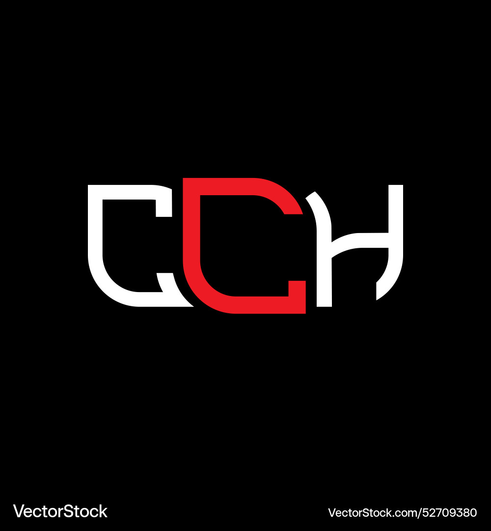 Cch logo design simple and modern Royalty Free Vector Image