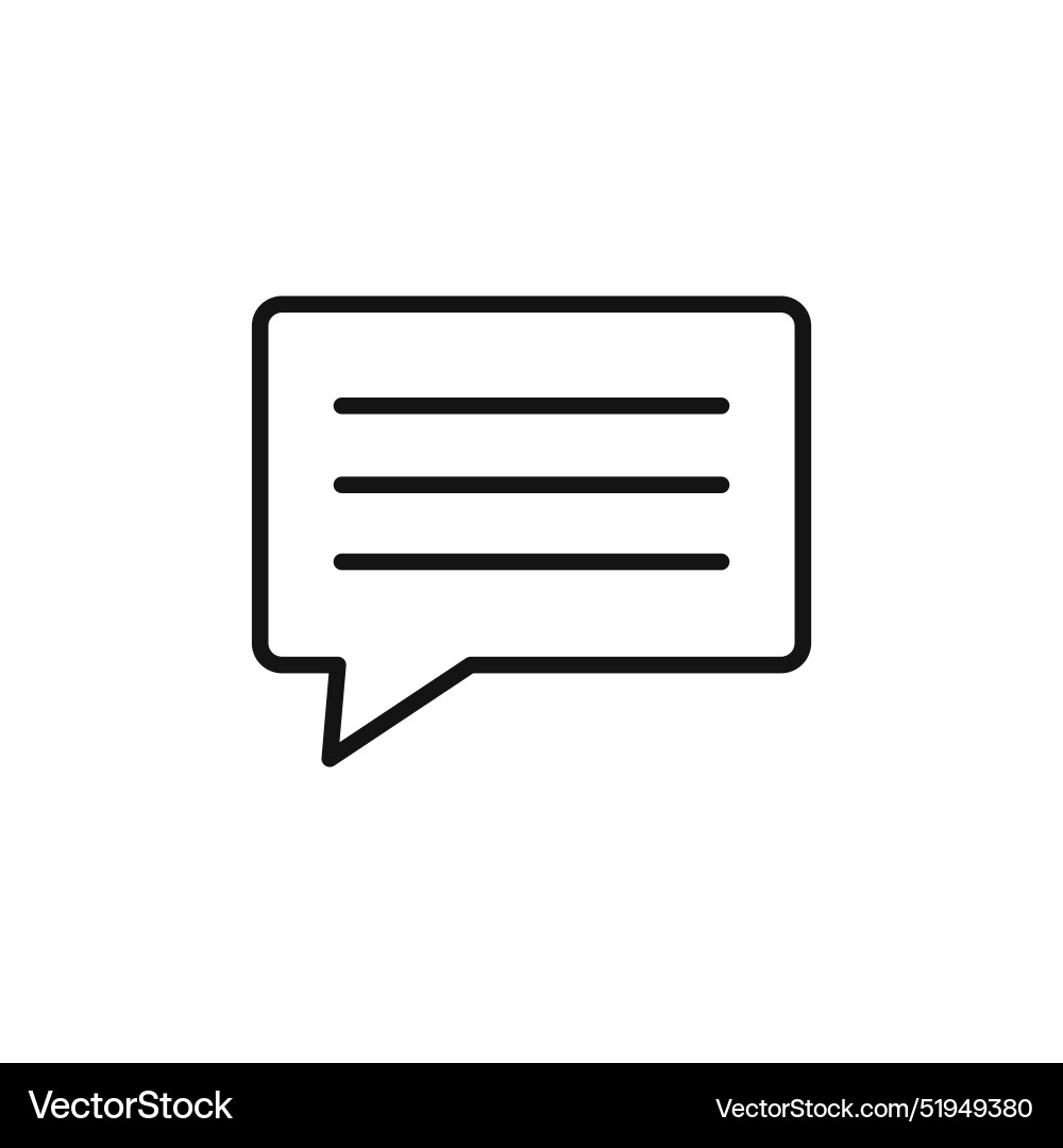 Comment logo sign outline Royalty Free Vector Image