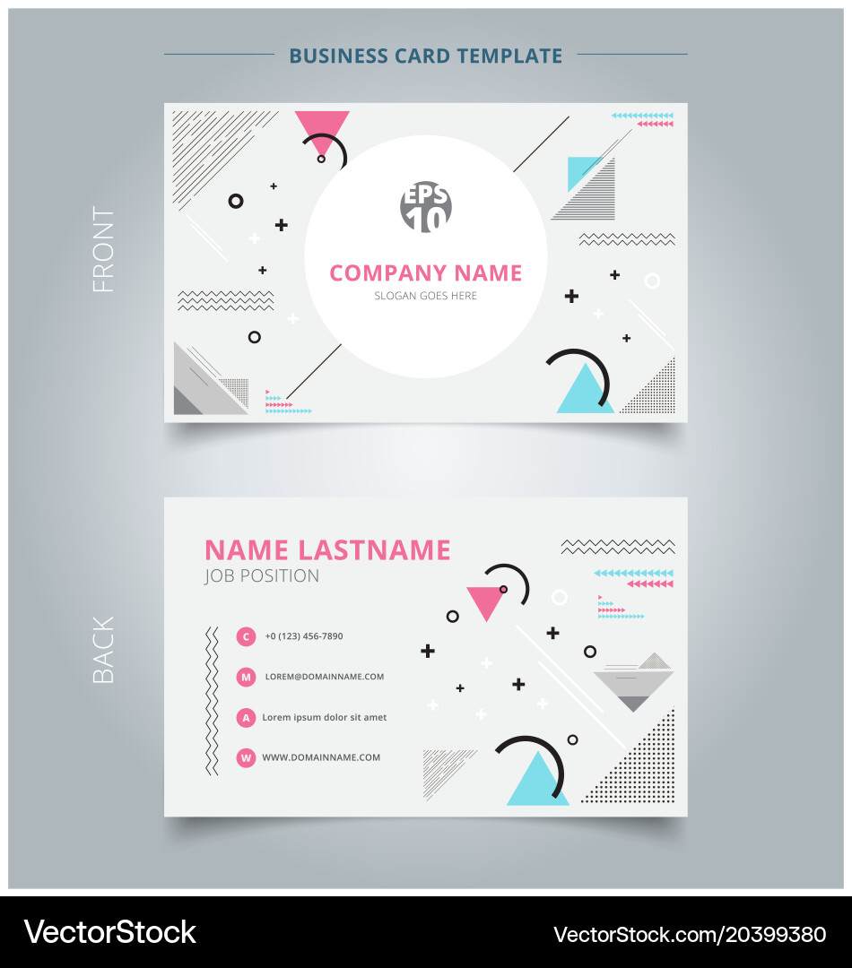 Creative business card and name template Vector Image