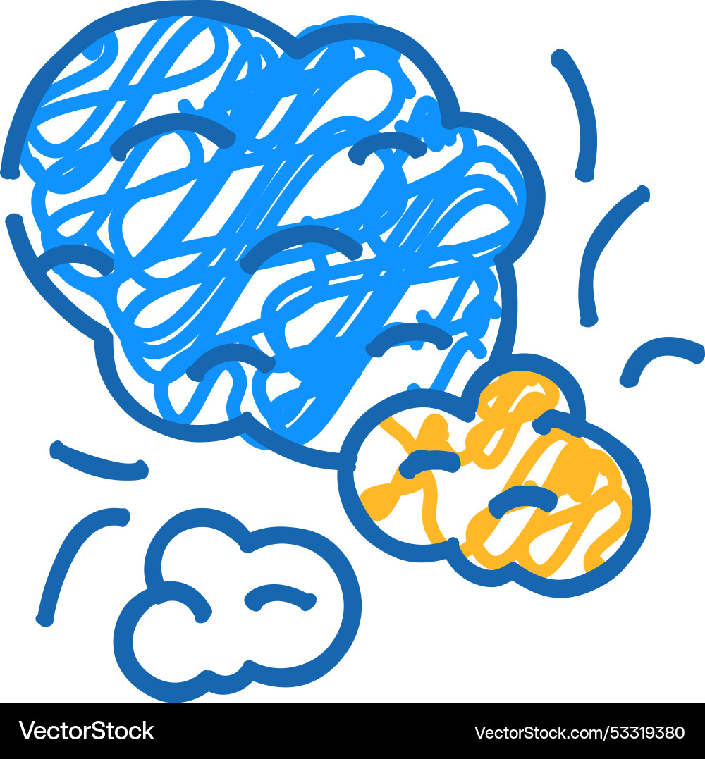 Dust particle icon doodle Royalty Free Vector Image