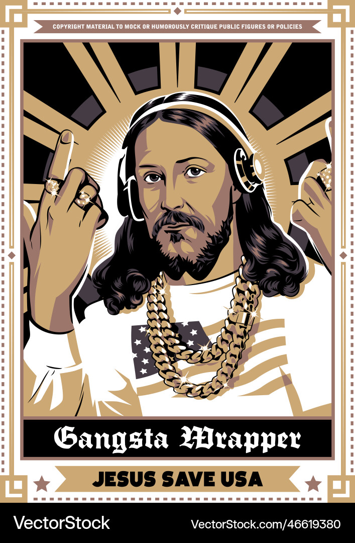 Gangsta wrapper Royalty Free Vector Image - VectorStock