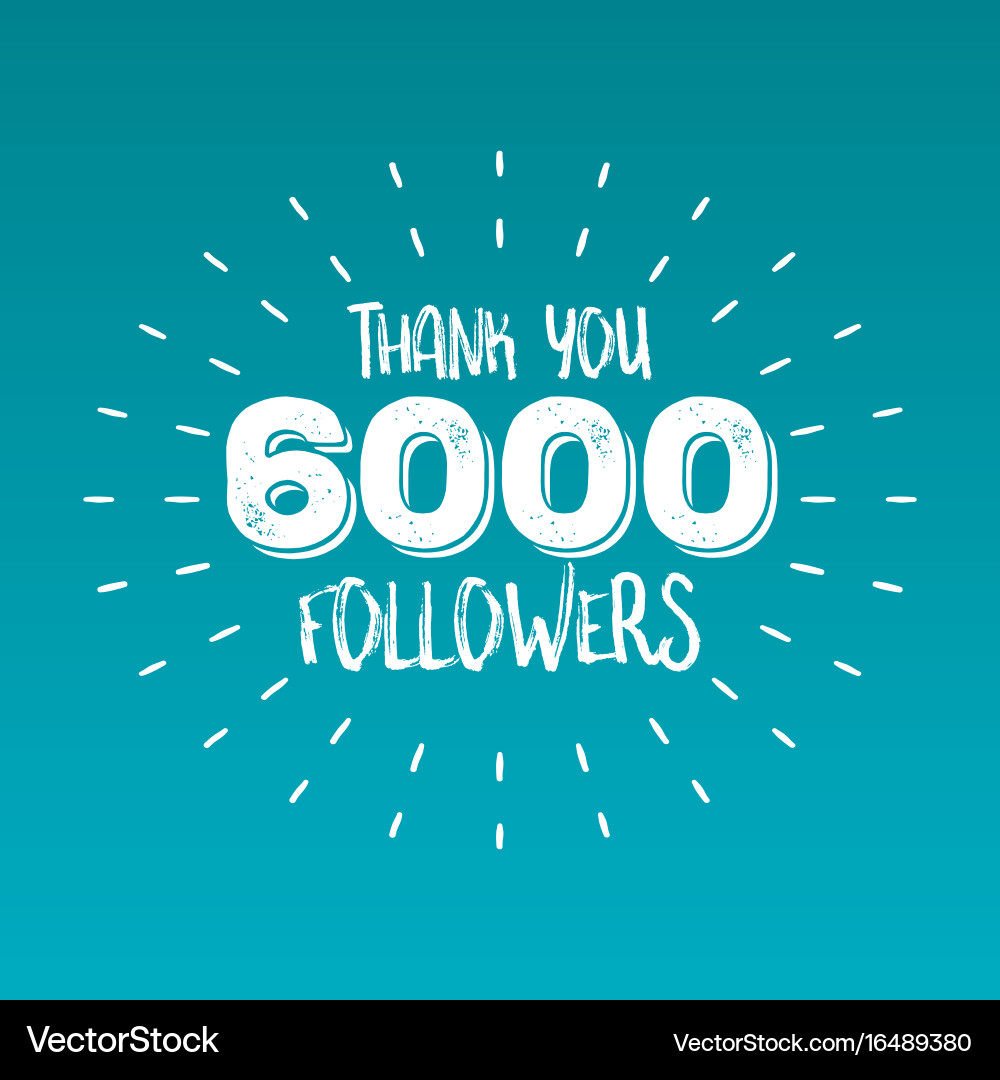 Thank you letters for follower Royalty Free Vector Image