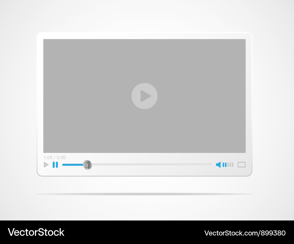 Video player interface Royalty Free Vector Image
