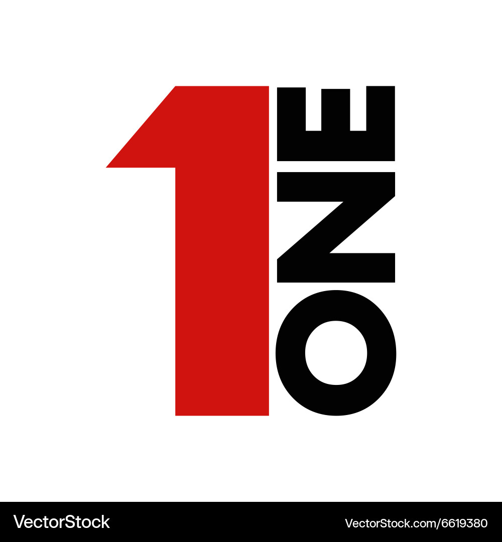 Word and number one first template icon Royalty Free Vector