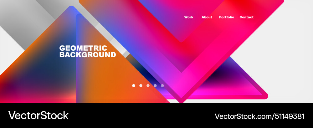 A geometric background with colorful triangles Vector Image