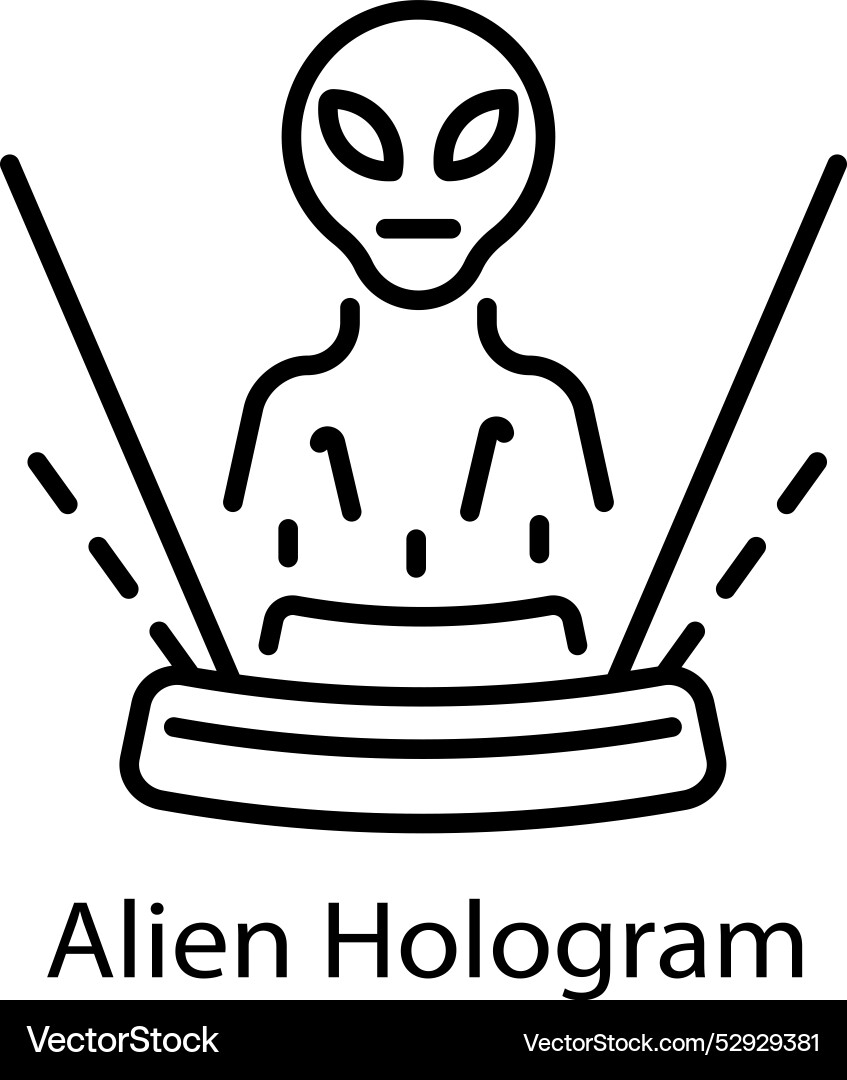 Alien hologram Royalty Free Vector Image - VectorStock
