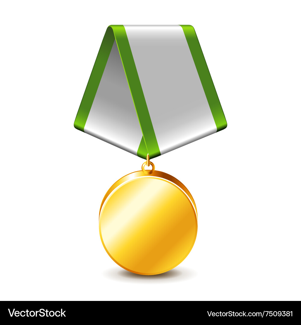 Army medal isolated on white Royalty Free Vector Image