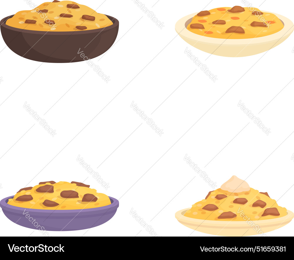 Assortment of chocolate chip cookie dough Vector Image