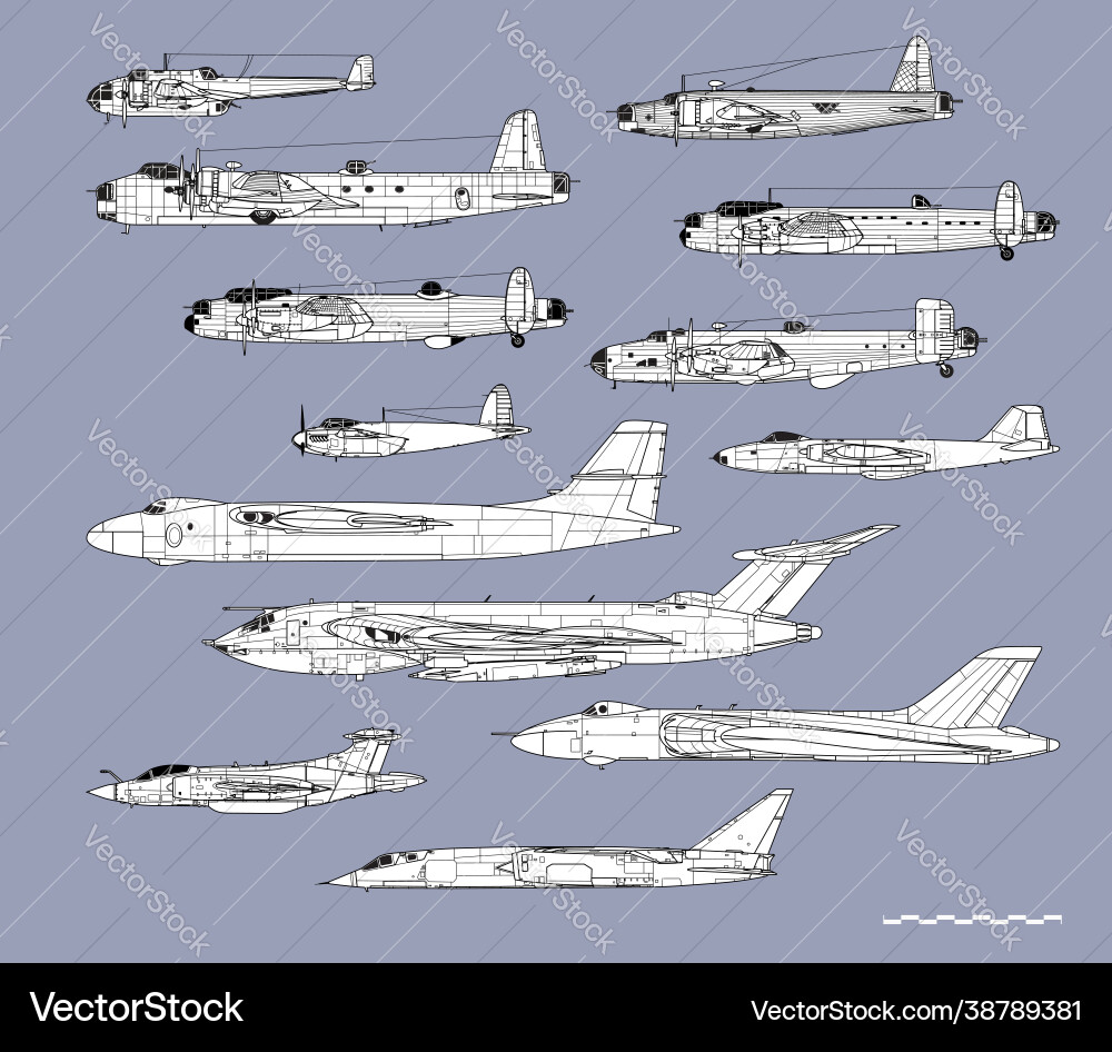 British Bomber Aircraft Royalty Free Vector Image