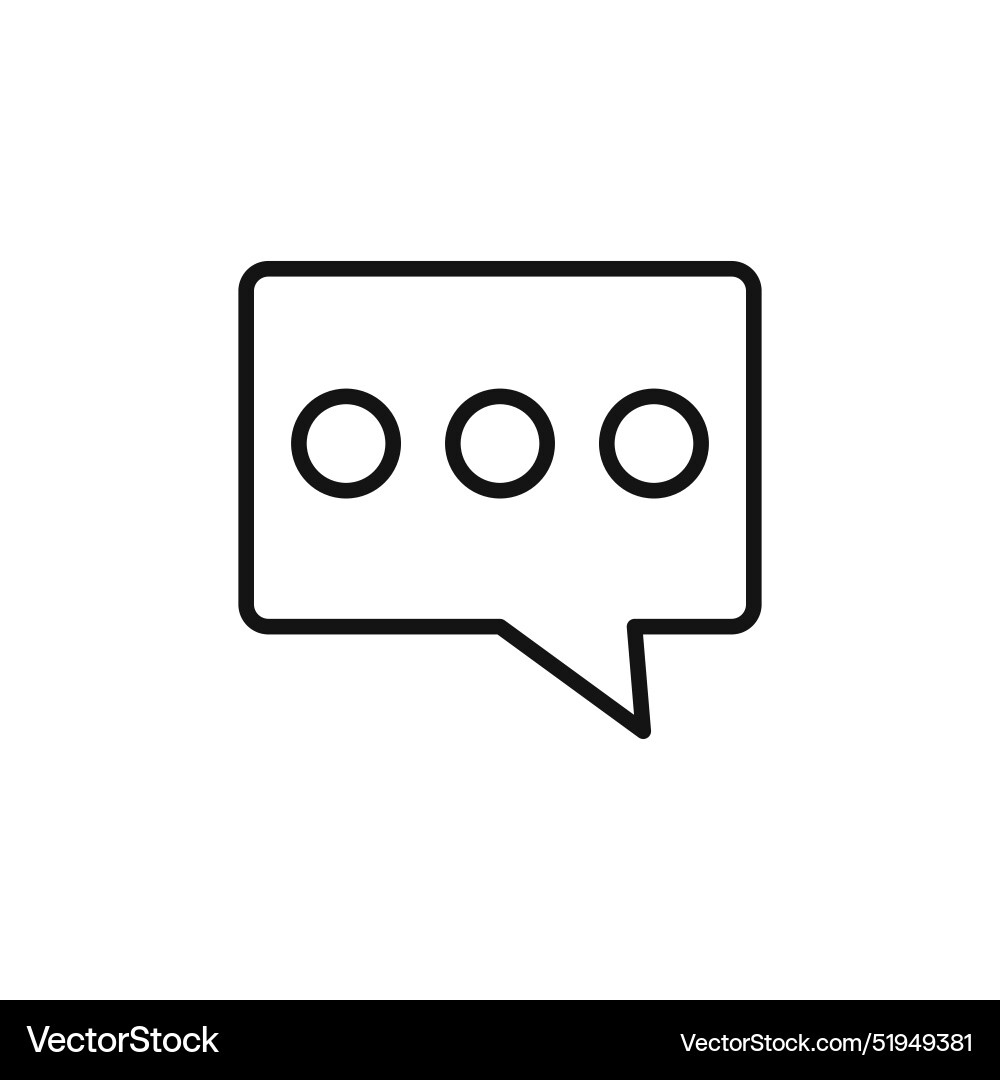 Comment logo sign outline Royalty Free Vector Image