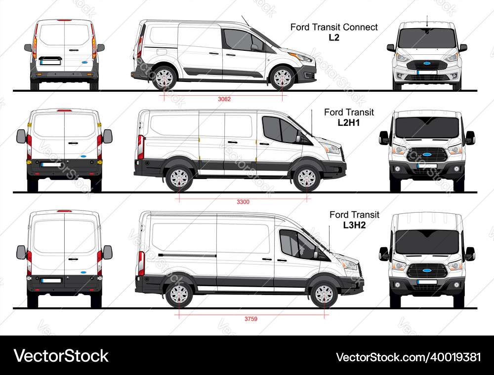 Ford Transit Cargo Van Template Wraps Vector Images (37)