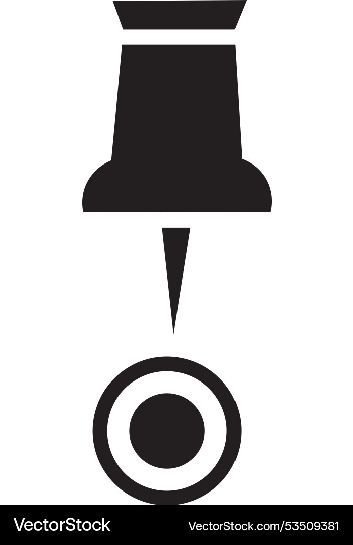 Pin navigation point Royalty Free Vector Image